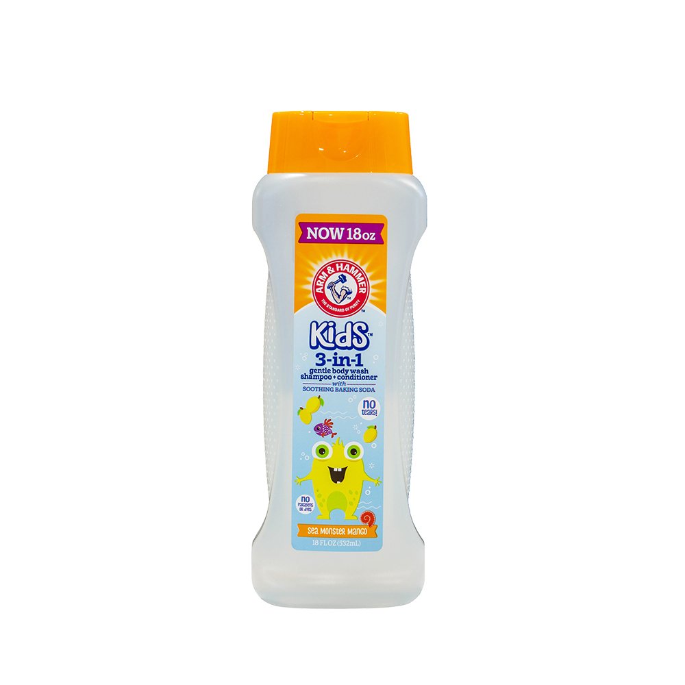 Arm & Hammer Kids Sea Monster Mango 3-in-1 Gentle Body Wash Shampoo ...
