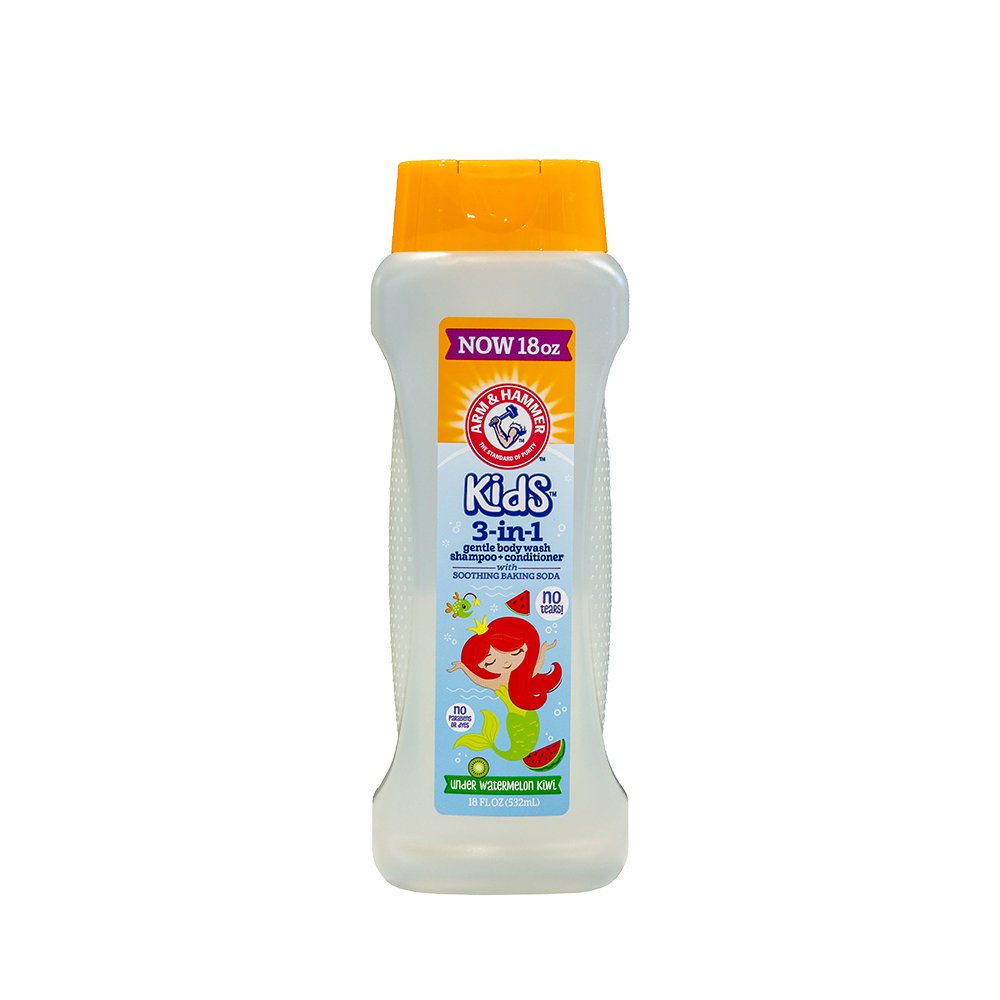 Arm & Hammer Kids Under Watermelon Kiwi 3-in-1 Gentle Body Wash Shampoo ...