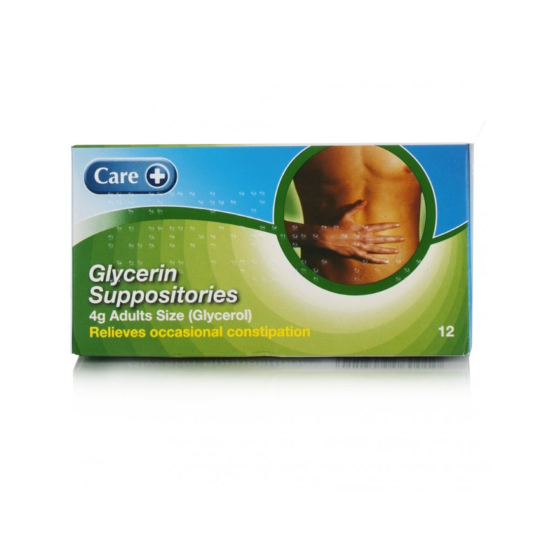 Care glycerin suppositories Adult 4g 12 Suppos – PharmacyPlus